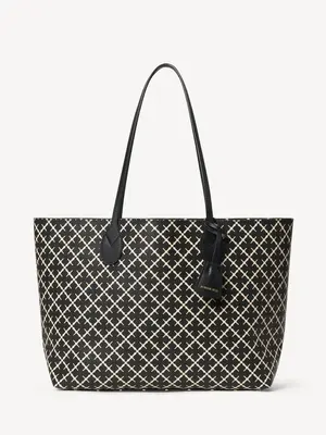 BY MALENE BIRGER Abigail Signature Flower Printed Tote Bag - Black