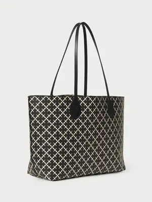 BY MALENE BIRGER Abigail Signature Flower Printed Tote Bag - Black