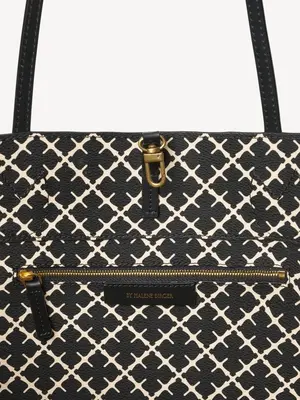 BY MALENE BIRGER Abigail Signature Flower Printed Tote Bag - Black