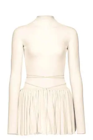 Alaïa Peplum Top - Panna Cotta