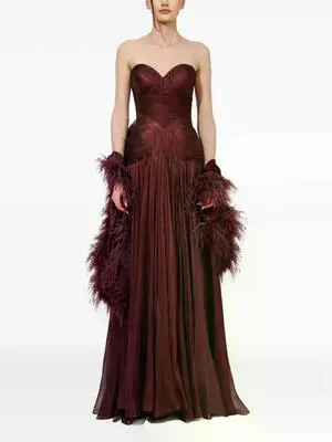 IRIS SERBAN Yuliel Strapless Maxi Dress
