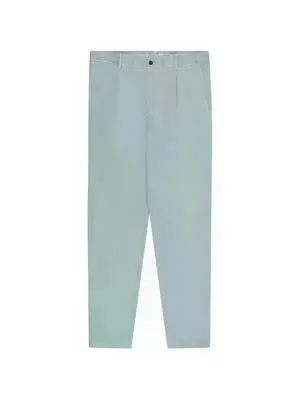 SLOWEAR Tapered Fit Cotton Trousers - Blue