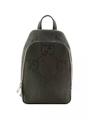 Gucci Sling Bag Jumbo Gg Embossed Leather Crossbody Bag
