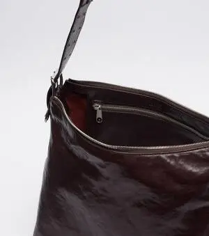 LEMAIRE Small Belted Leather Tote Bag