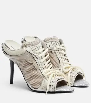 Balenciaga Textured Mules Clogs For Women