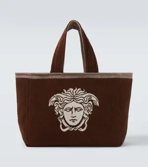 Versace Medusa Jacquard Tote Bag - Brown