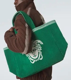 Versace Medusa Jacquard Tote Bag - Green