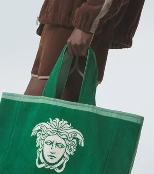 Versace Medusa Jacquard Tote Bag - Green
