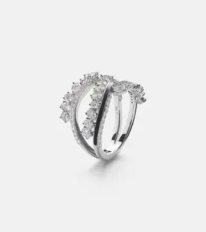 KAMYEN Twist 18k White Gold And Enamel Diamond Ring