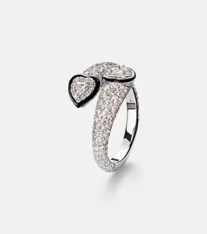 KAMYEN Double Crush 18kt White Gold Ring With Diamonds