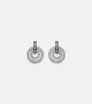 KAMYEN Diana 18kt White Gold And Enamel Earrings With Diamonds - Silver