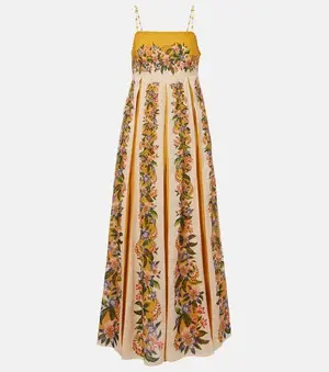 Farm Rio Floral Pleated Maxi Dress - Multicoloured