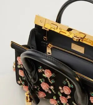 Dolce & Gabbana Marlene Day Mini Embellished Top-handle Bag - Black