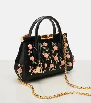 Dolce & Gabbana Marlene Day Mini Embellished Top-handle Bag - Black