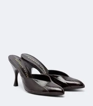 HERBERT LEVINE Leather Mules - Brown