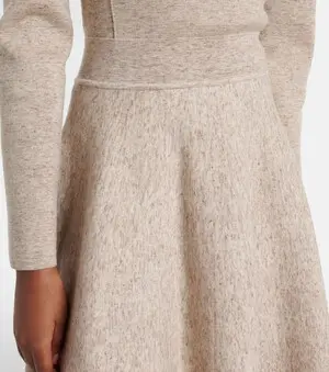 Loro Piana Cashmere, Wool, And Linen Midi Skirt