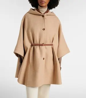 Loro Piana Belted Wool And Cashmere Cape