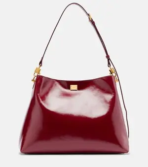 Dolce & Gabbana Vittoria Large Leather Shoulder Bag - Red