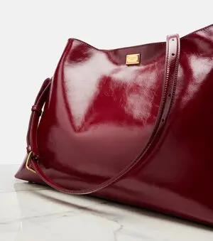 Dolce & Gabbana Vittoria Large Leather Shoulder Bag - Red