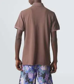 ERL Cotton Piqu� Polo Shirt - Brown