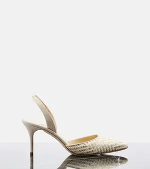 Manolo Blahnik Carolyne Woven Slingback Pumps