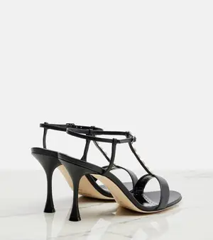 Manolo Blahnik Leather Embellished Sandals
