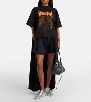 Balenciaga Printed Cotton Jersey T-shirt