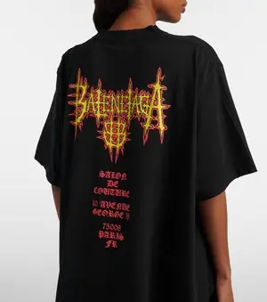 Balenciaga Printed Cotton Jersey T-shirt