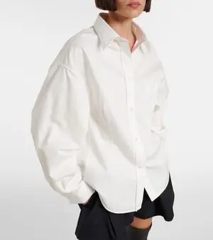 Balenciaga Asymmetrical Cotton And Silk Poplin Shirt