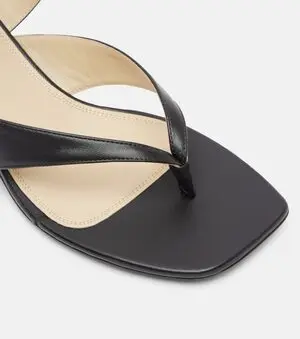 LEMAIRE Leather Slingback Thong Sandals - Brown
