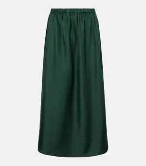 Asceno Roma Maxi Skirt - Green