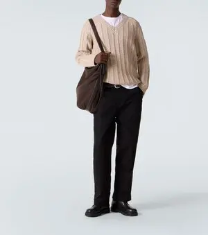 Studio Nicholson Leather-trimmed Tote Bag - Brown