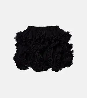 Noir Kei Ninomiya Tulle Mini Skirt - Black