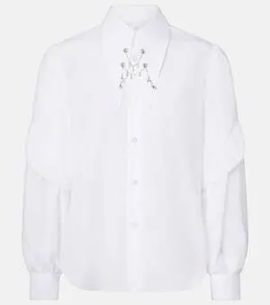 Noir Kei Ninomiya Embellished Cotton Shirt