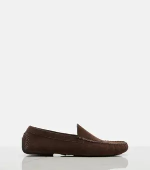 THE ROW Lucca Suede Loafers - Brown
