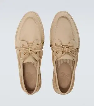 Vilebrequin Suede-trimmed Canvas Espadrilles - Beige