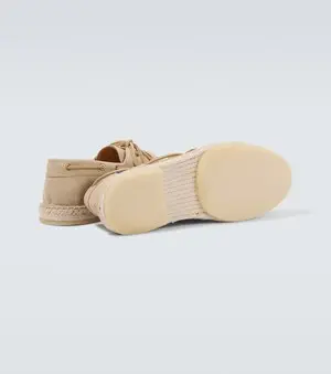 Vilebrequin Suede-trimmed Canvas Espadrilles - Beige