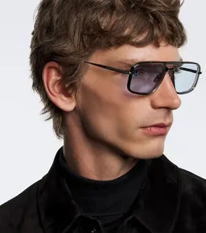 JACQUES MARIE MAGE Earl Aviator Sunglasses - Grey
