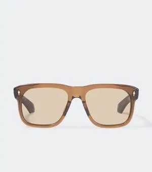 JACQUES MARIE MAGE Yves Square Sunglasses - Brown