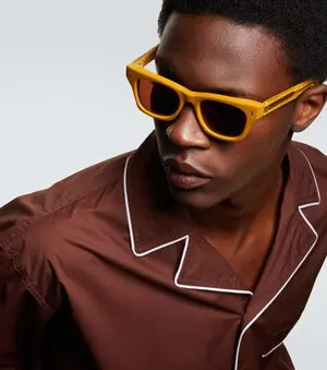 JACQUES MARIE MAGE Dealan 53 Square Sunglasses - Yellow