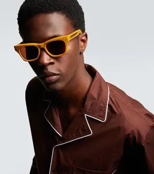 JACQUES MARIE MAGE Dealan 53 Square Sunglasses - Yellow