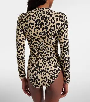 Marysia Northsea Leopard-print Rashguard Swimsuit - Yellow