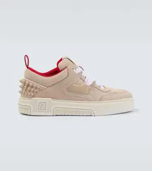 CHRISTIAN LOUBOUTIN Astroloubi Leather Sneakers - Beige