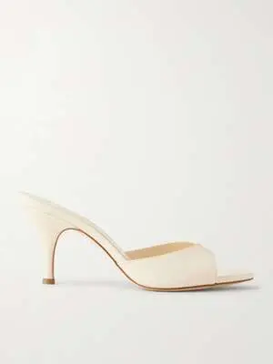 AeydĒ Samia Leather Mules - Cream