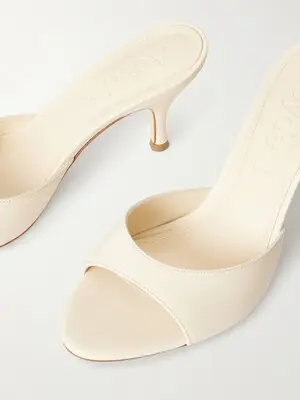 AeydĒ Samia Leather Mules - Neutrals