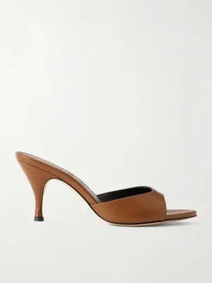 AeydĒ Samia Leather Mules - Brown
