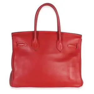 Hermès Rouge Casaque Swift Birkin 30 Phw - Red