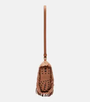 TOD'S Gommino Fringed Leather Bag Charm - Brown