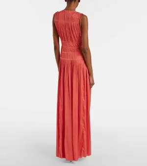 Ulla Johnson Tasneem Plisse Satin Gown