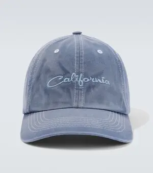 ERL Logo Canvas Baseball Cap - Blue